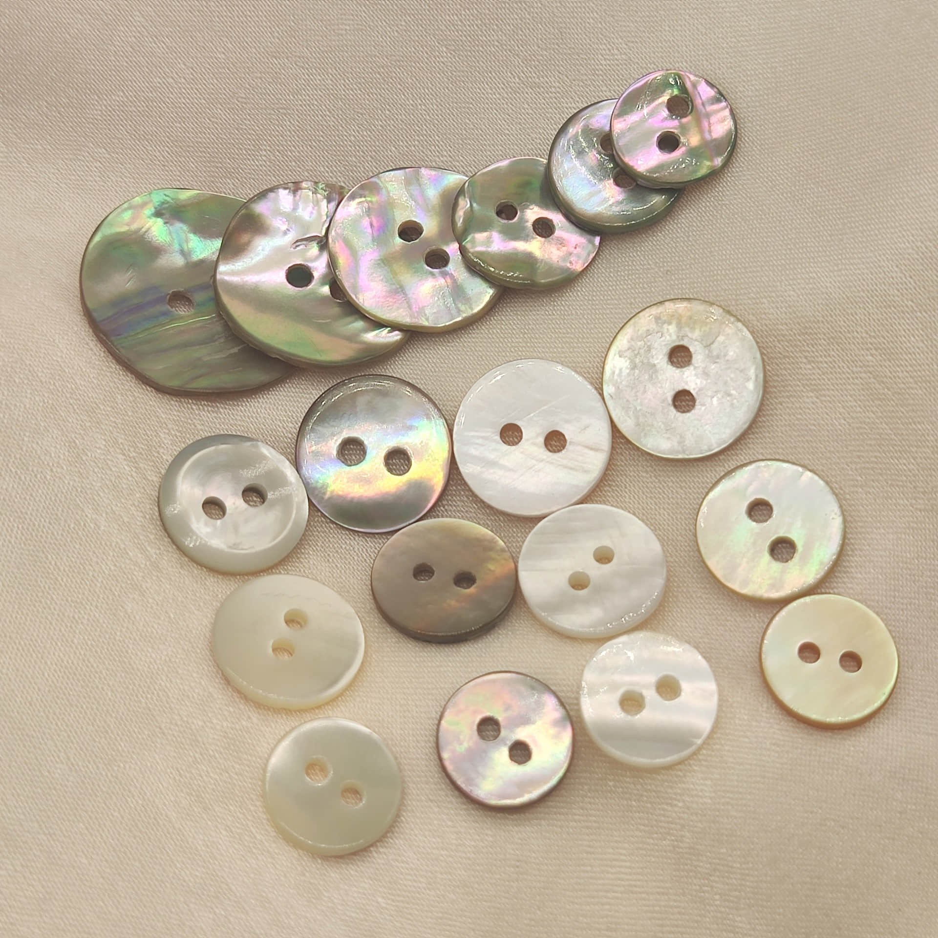 Mother of Pearl Shell Buttons 2 Hole 4 Hole Sewing Pearl Sea natural ...